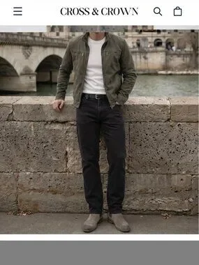 Cross & Crown | Jackets & Coats | Cross Crown Mens Olive Green Field ...